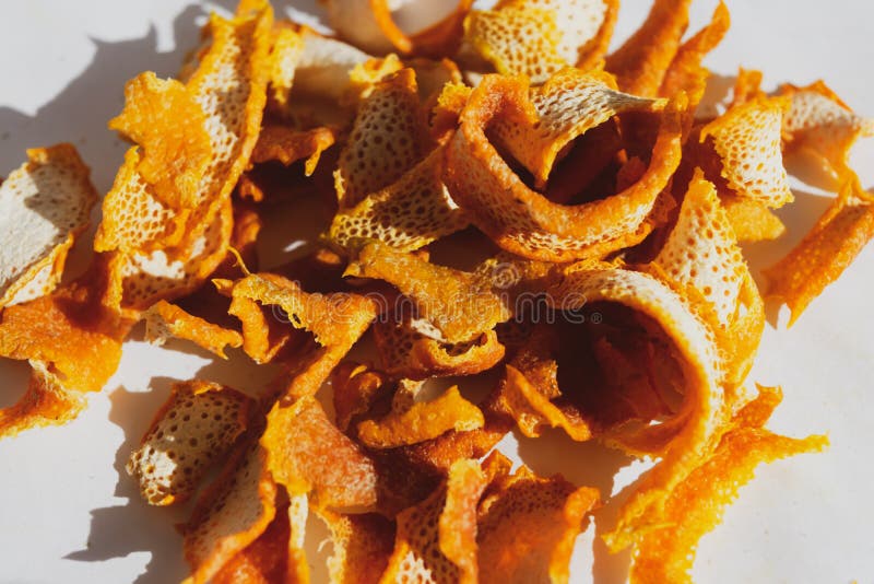 Dried Orange Peel, Close-up. Stock Image - Image of orange, mandarins ...