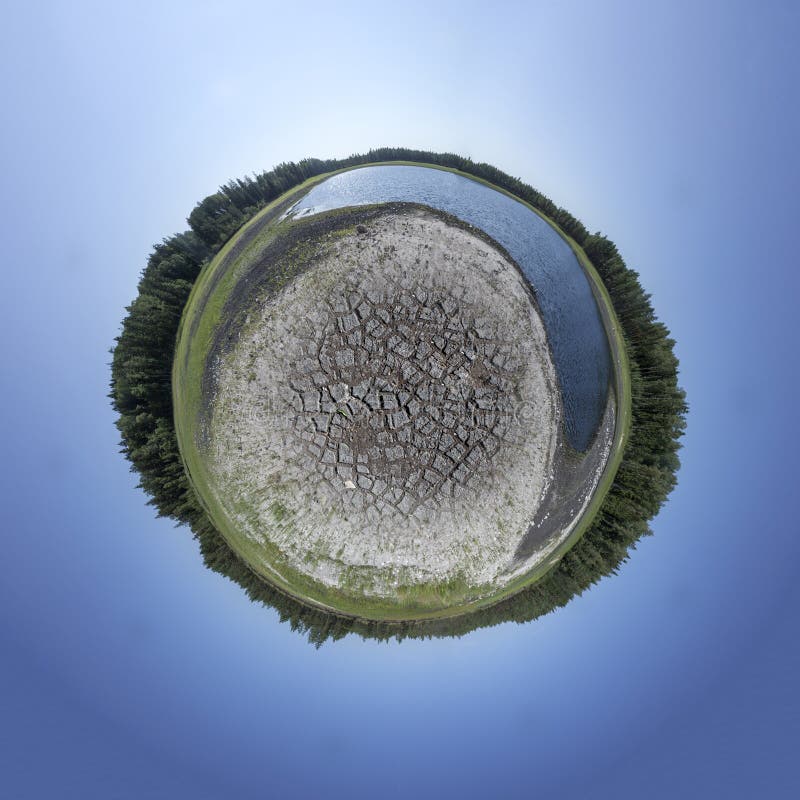 Dried Out Lake Tiny Planet stock photo. Image of aerial - 53464260