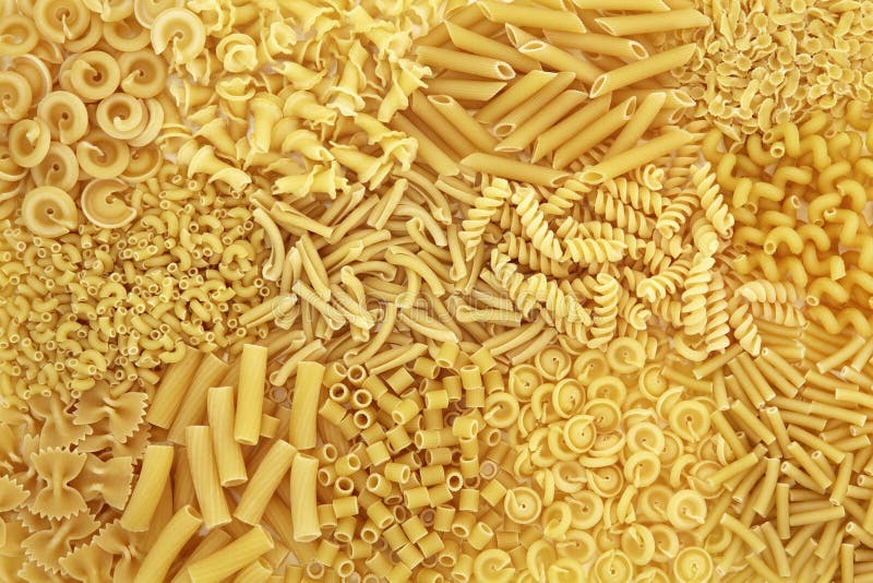 Dried Pasta Abstract Background Stock Photo - Image of fusilli ...