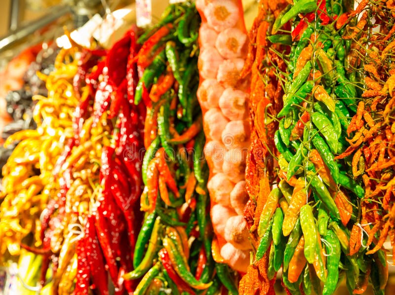 Dried pepper stock image. Image of plant, market, food - 32601503