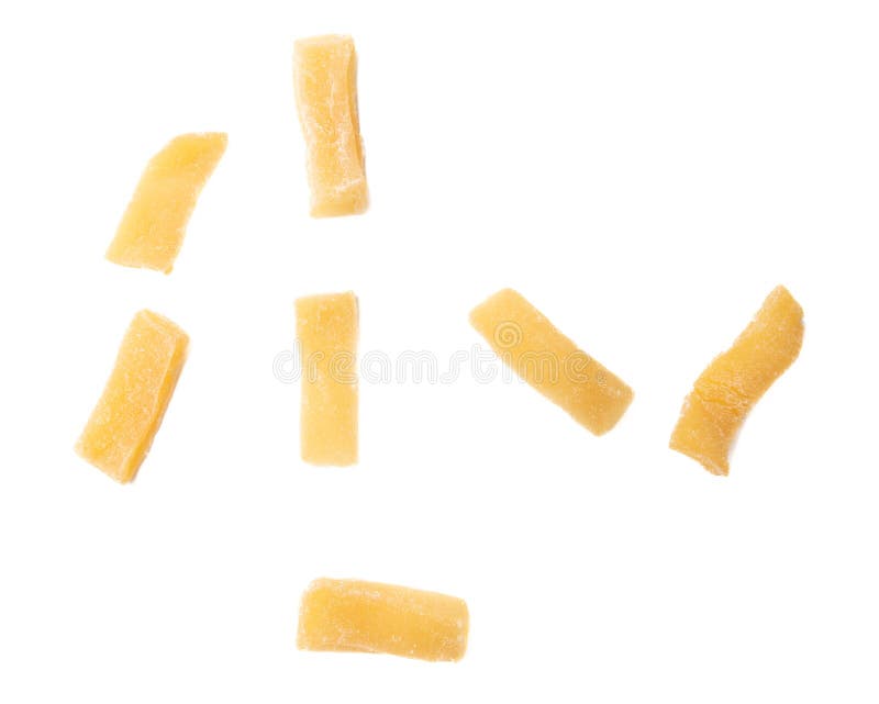 Dried Pieces of Annona Muricata Pulp Isolated on White Stock Photo ...