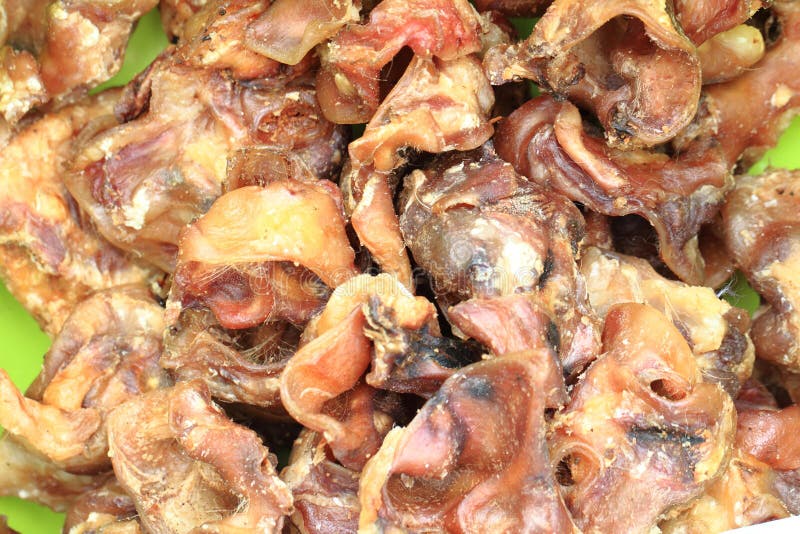 Dried pigs ears stock photo. Image of ears, yummy, treatment - 91054444