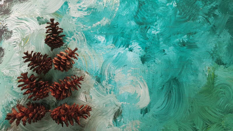 Dried Pine and Green Leaves with Abcstact Background Stock Photo ...