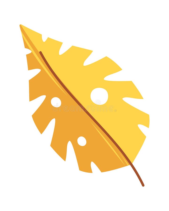 Dried Plant Leaf Prehistoric Fossil Stock Vector - Illustration of ...