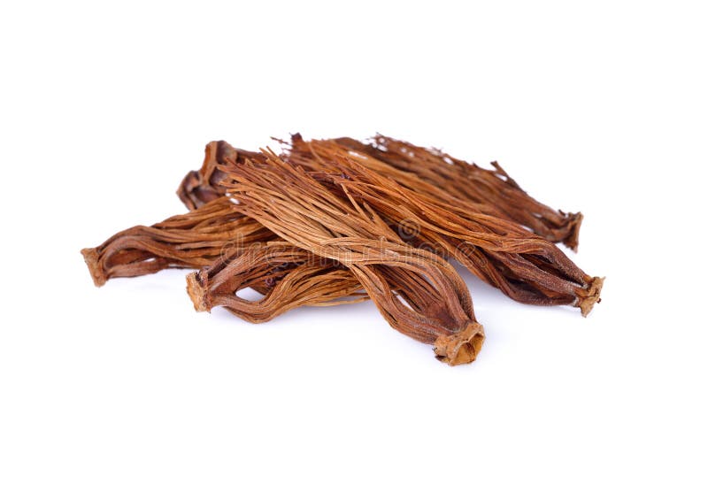 Dried Pollen Red Cotton Flower on White Background Stock Image - Image ...