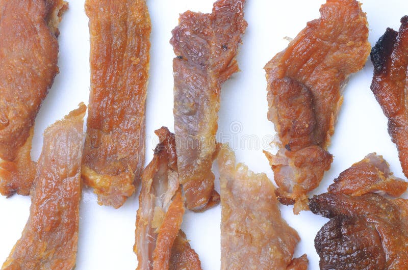Dried pork stock image. Image of meal, meat, pork, flavors - 76917289