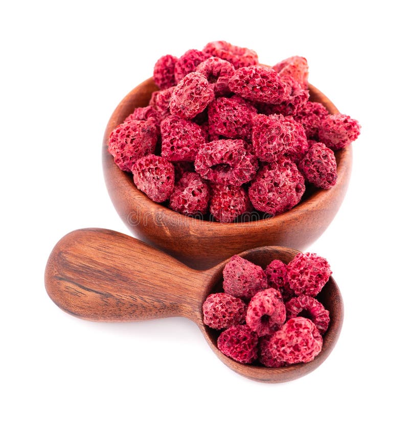 Dried Raspberry Isolated on White Background. Dehydrated Raspberry ...