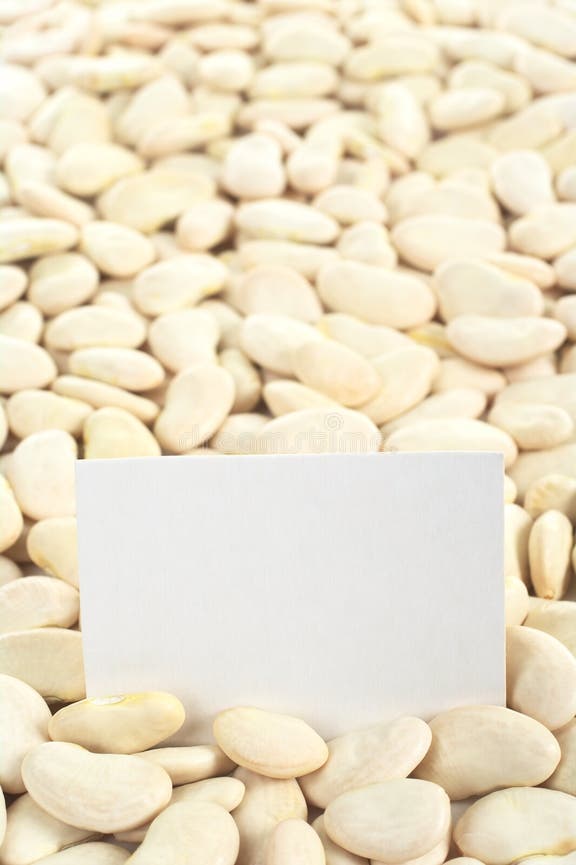 Dried Raw Lima Beans with Blank Card Stock Photo - Image of space, card ...