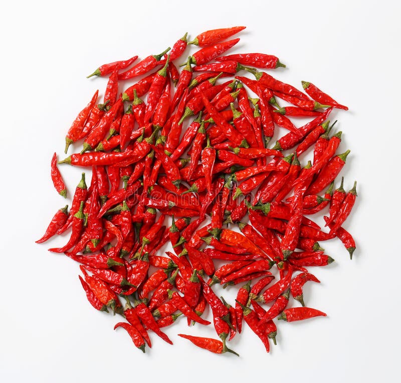 Dried red chilies stock photo. Image of full, cuisine - 39663324