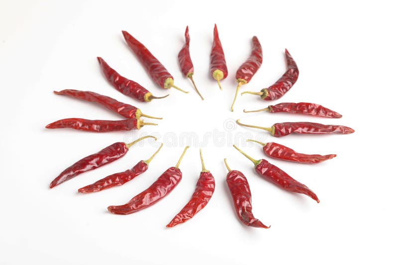 Red Chilli Peppers with a Powder on a Fire Element and Hot Background ...
