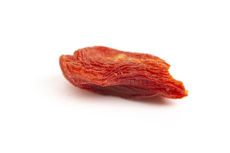 Red Dehydrated Goji Berries and Goji Berry Powder Isolated on White ...