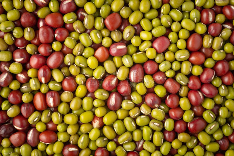 Dried Red and Green Beans Mixed Together Texture Stock Image - Image of ...