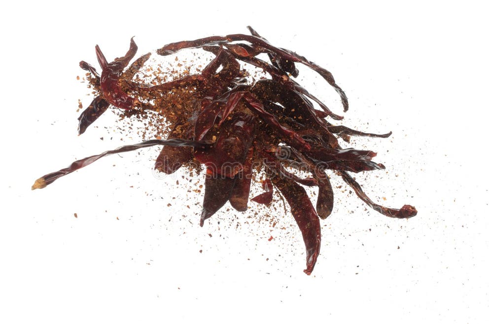 Dried Red Hot Chilli Fall Down Explosion, Dried Red Chilli Float ...