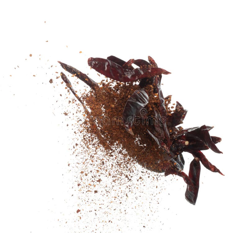 Dried Red Hot Chilli Fall Down Explosion, Dried Red Chilli Float ...
