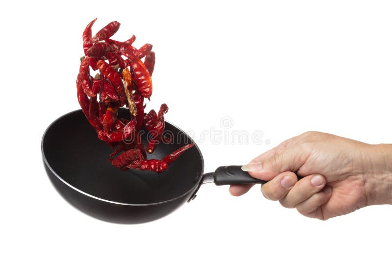 Dried Red Hot Chilli Fall Down in Glass Bowl, Dried Red Chilli Float ...