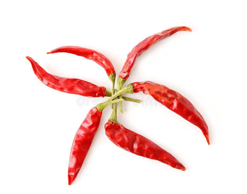 Dried Red Hot Chilli Peppers Stock Image - Image of view, group: 182685823