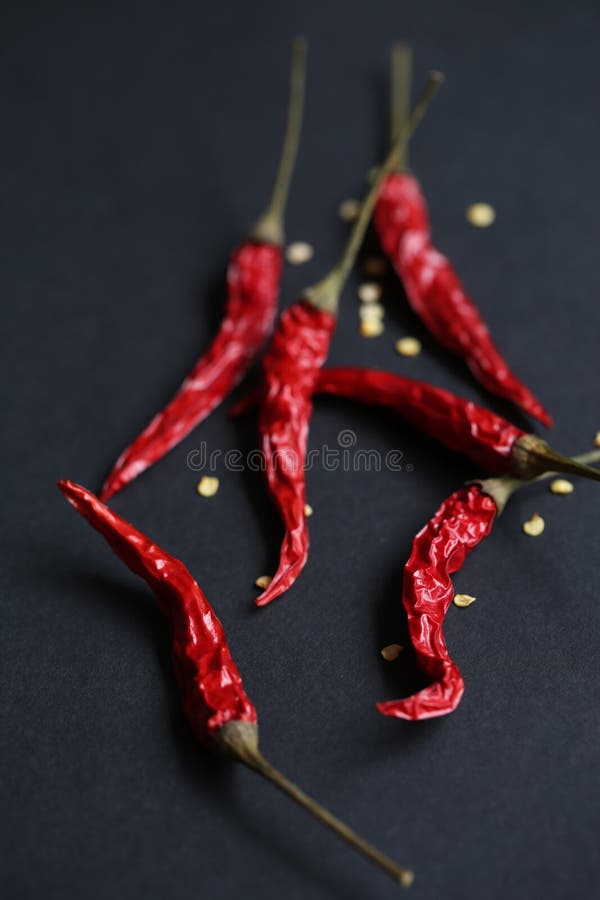 Dried red pepper stock image. Image of detail, black - 98551979