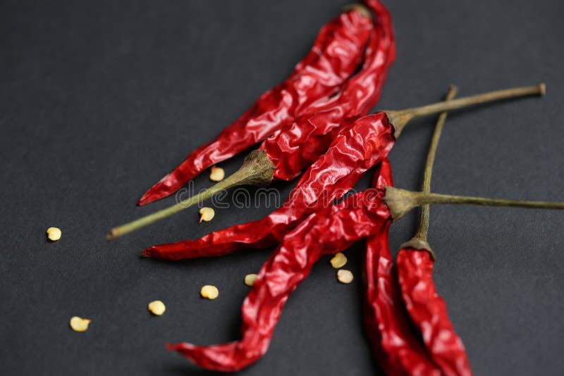 Dried red pepper stock image. Image of contrast, detail - 98551981