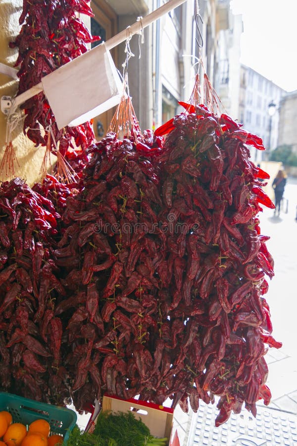 Red Hot Pepper String Isolated on White Background, Clipping Path ...