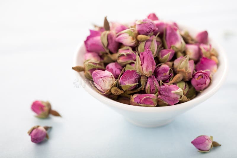 Dried rosebuds stock image. Image of fragrant, bowl, flowers - 8282671