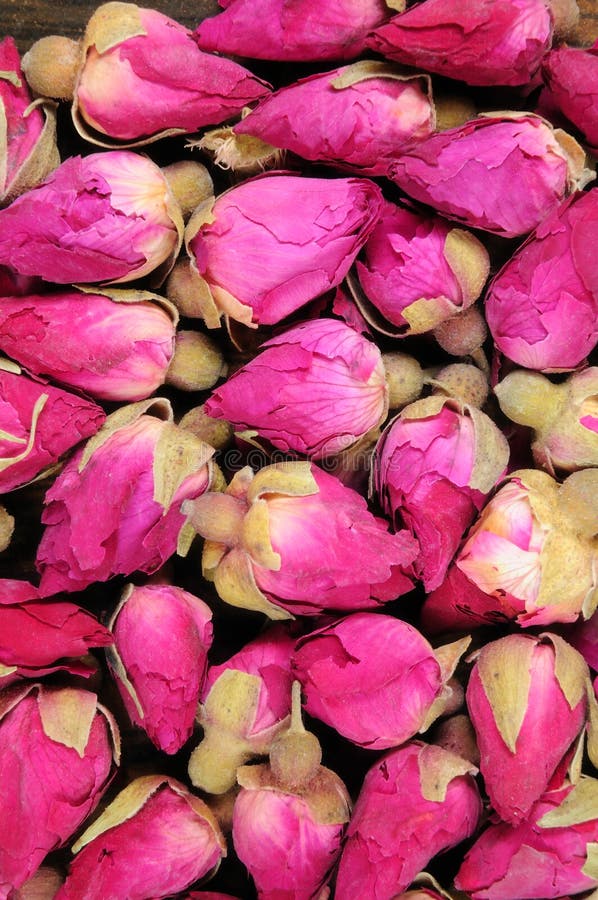 Dried Rosebuds on a black. stock image. Image of petals - 11246807