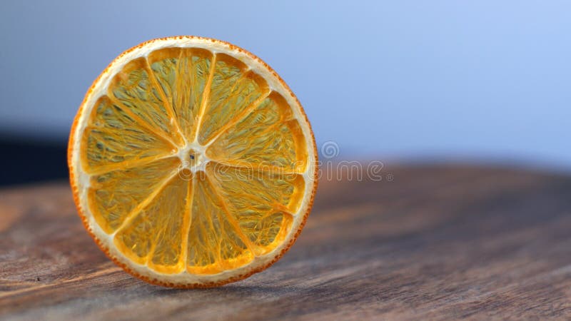 Dried Round Orange Slice Standing on Its Side Stock Image - Image of ...