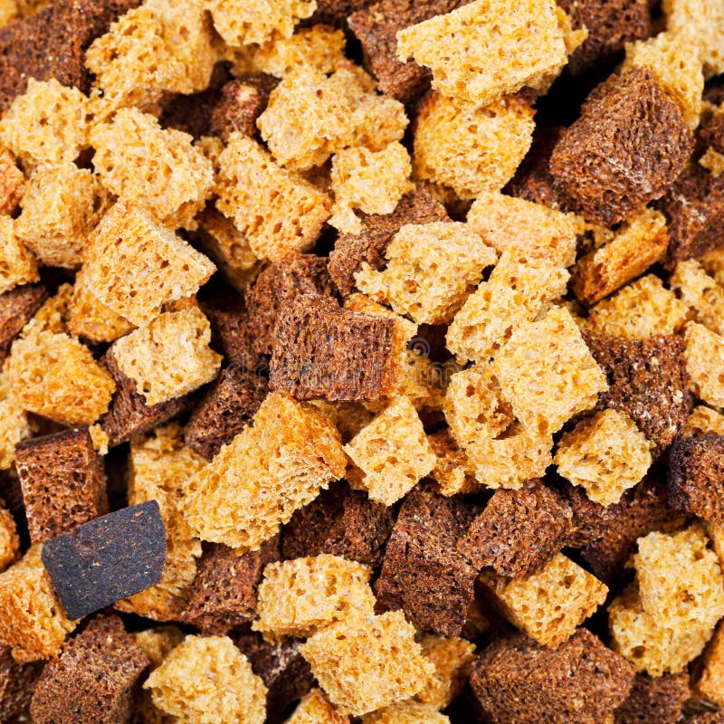 Dried Rye Bread Pieces Close Up Stock Photo - Image of breads, crusty ...