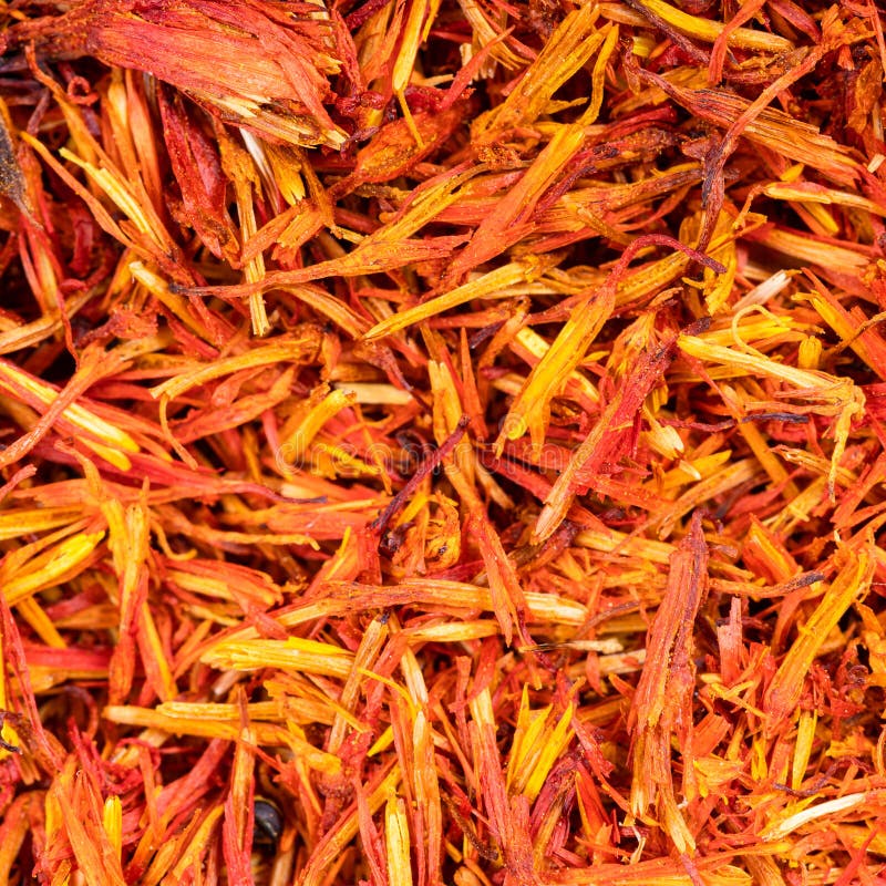 Dried Safflower Petals Close Up Stock Photo - Image of culinary, agent ...