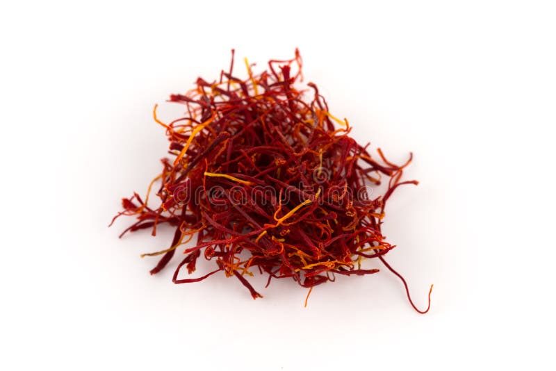 Dried Saffron Spice Isolated Stock Photo - Image of nature, dried ...