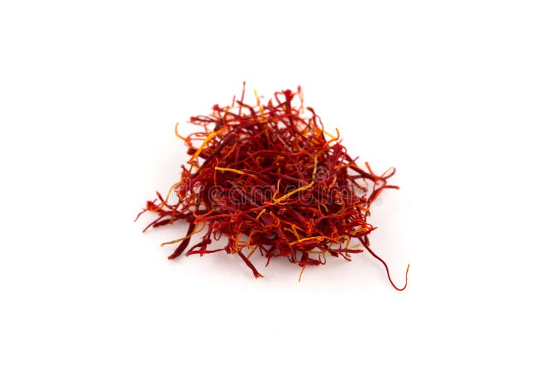 Dried Saffron Spice Isolated Stock Image - Image of isolated, spices ...