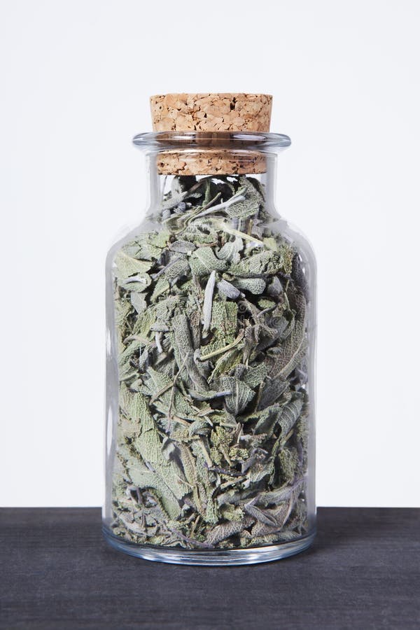 Dried Sage Herb Inside a Glass Jar. Stock Photo - Image of alternative ...
