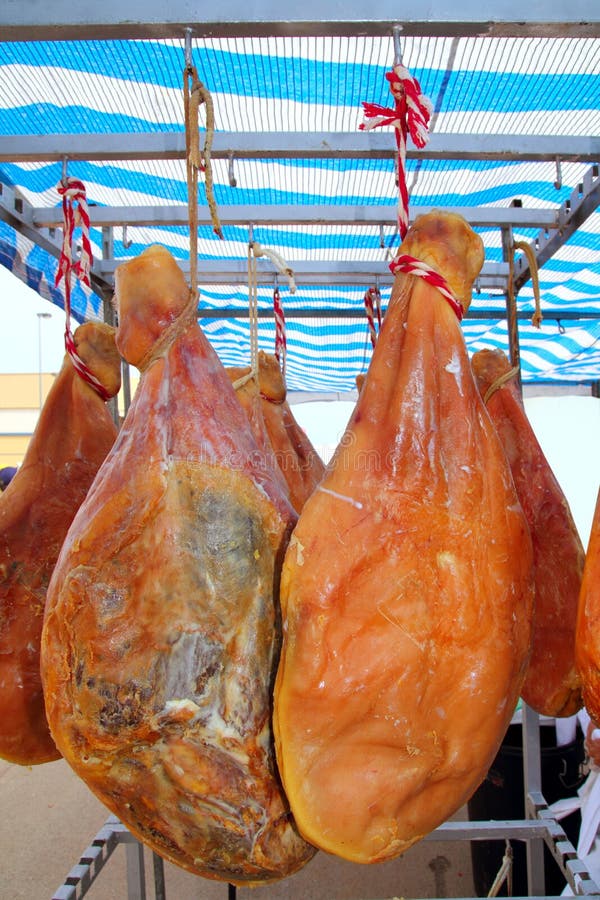 Dried Salted Pork Ham from Spain Hanged Stock Image - Image of cuisine ...