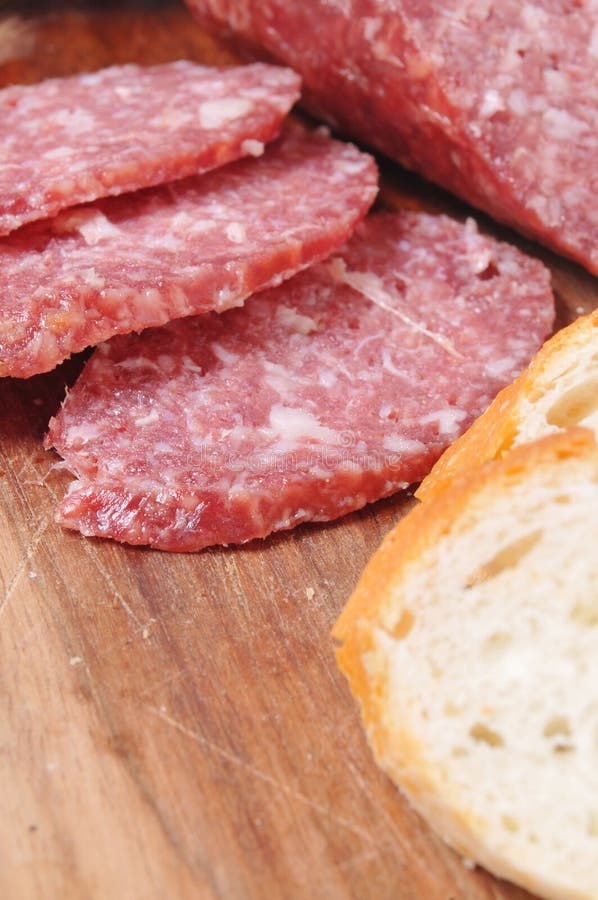Dried sausage stock photo. Image of salami, cuisine, appetizer - 21255724