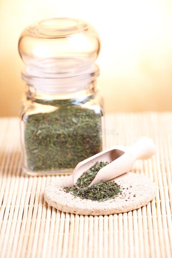 Dried Savory Petals with Macerated Oil Stock Image - Image of organic ...