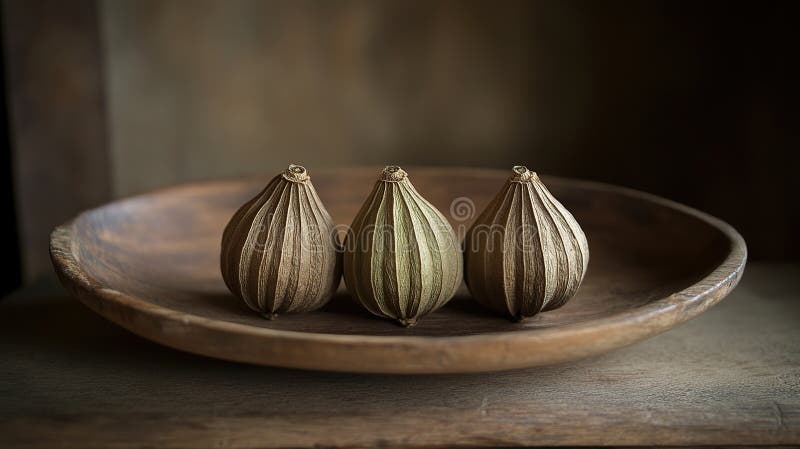Dried Seed Pods Bowl Rustic Shelf Still Life Stock Photo - Image of ...