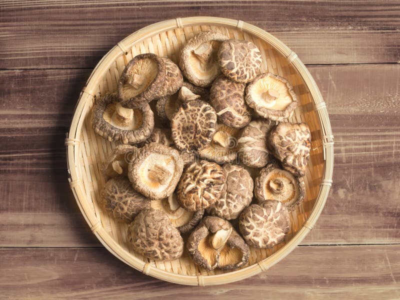 Dried shitake mushrooms stock image. Image of organic - 22191393