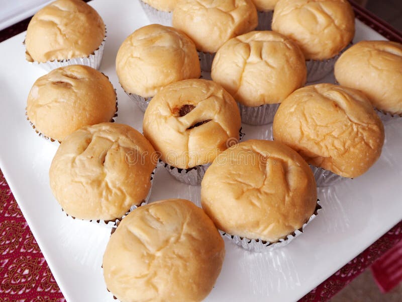 Dried Shredded Pork Bread Thai Bakery Stock Image - Image of fastfood ...