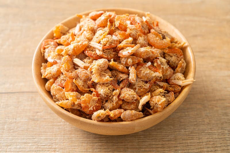 Dried Shrimps or Dried Salted Prawn Stock Photo - Image of isolated ...