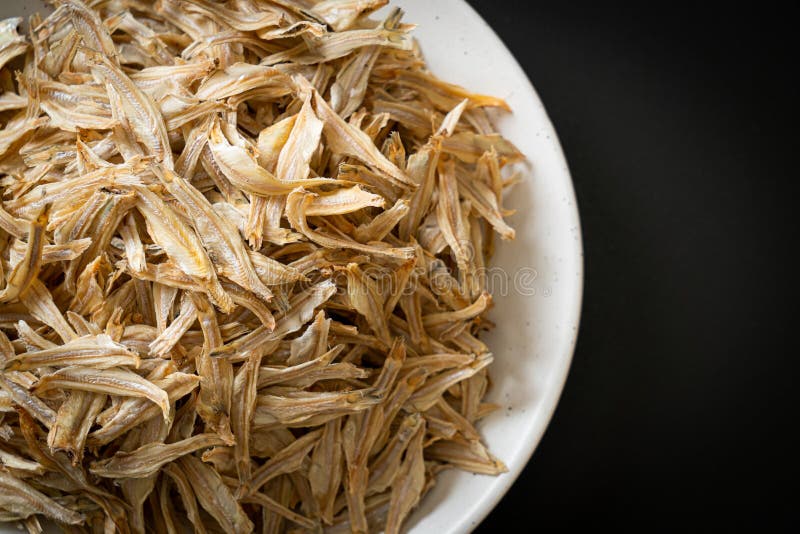 Dried small crispy fish stock image. Image of bowl, natural - 248497541