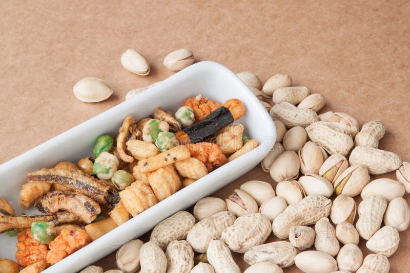 Dried Snack Nuts Mix Paper Backgrounds Stock Photos - Free & Royalty ...