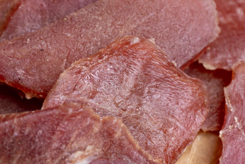 Dried with Spices and Salt Red Meat Stock Image - Image of salt ...