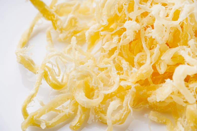 Dried Squid Meat on a White Acrylic Background Stock Image - Image of ...