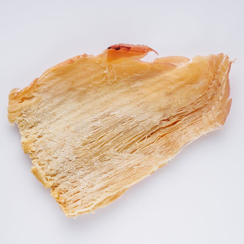 Dried Squid Meat on a White Acrylic Background Stock Image - Image of ...