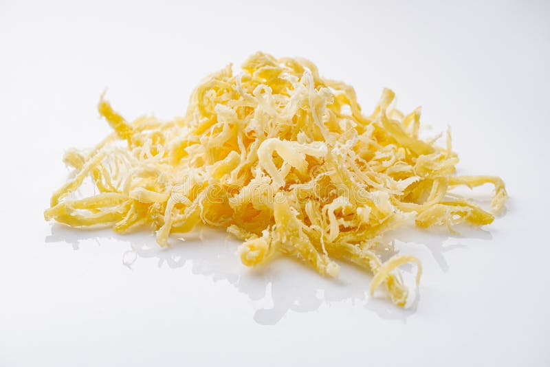 Dried Squid Meat on a White Acrylic Background Stock Image - Image of ...