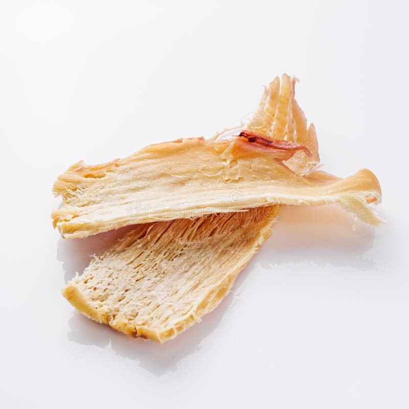 Dried Squid Meat on a White Acrylic Background Stock Image - Image of ...
