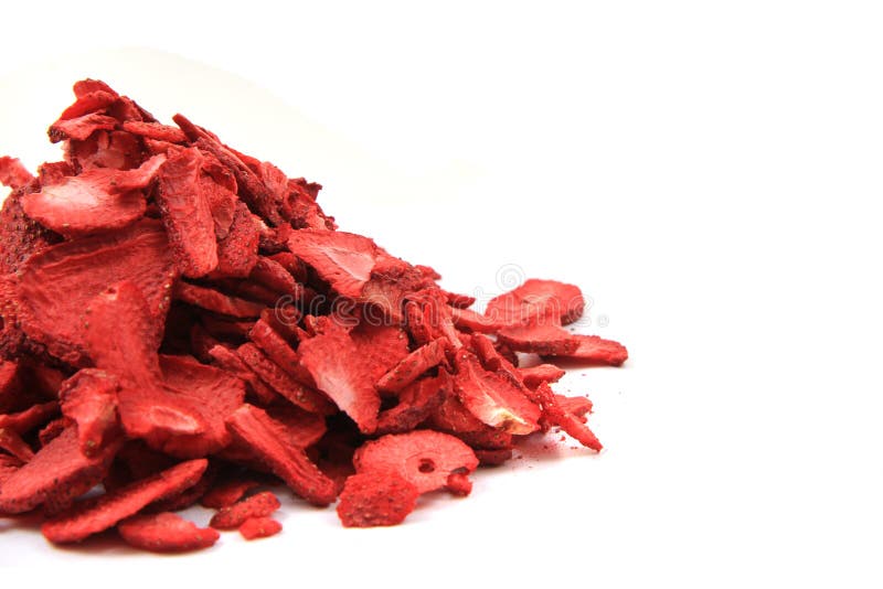 Dried Strawberries Isolated Stock Photo - Image of macro, organic ...