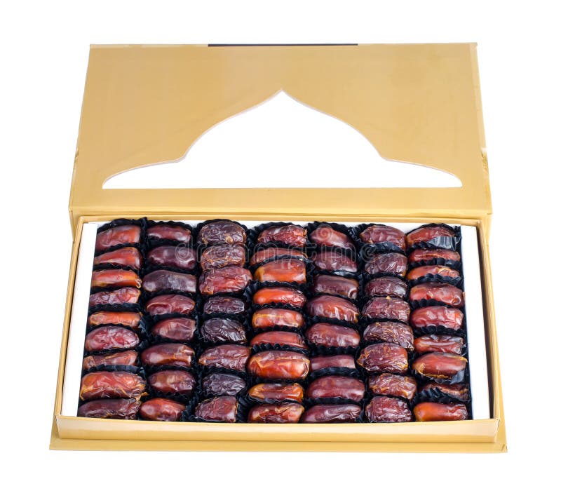 Dried Dates (tropical Fruit) In The Box Stock Photo - Image of ...