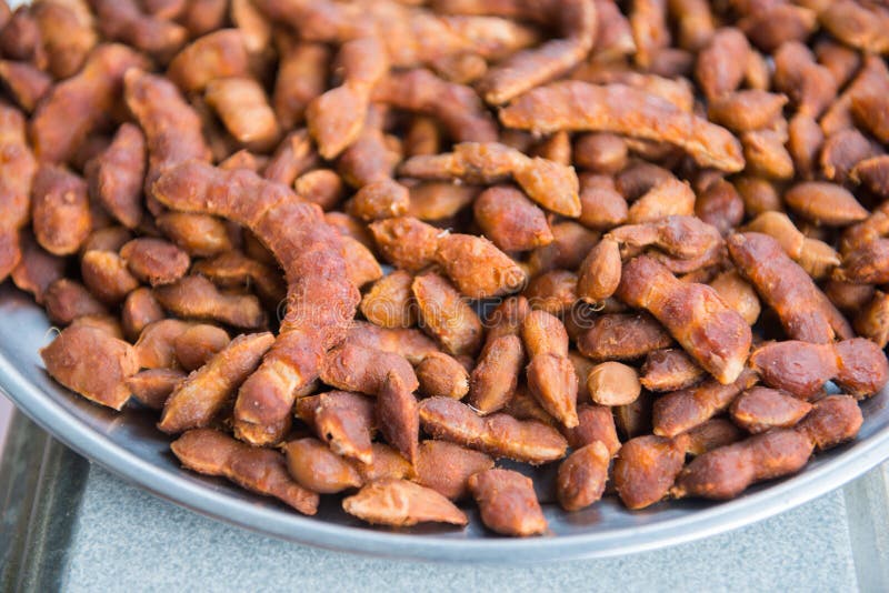 Dried tamarind peeled stock image. Image of ingredient - 109792211