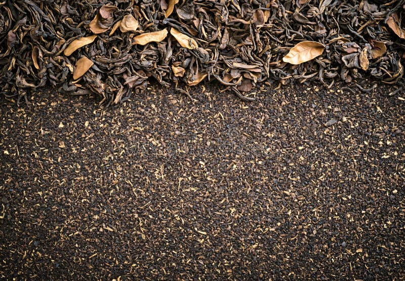 Dried Tea Leaves and Ground Tea Texture Background High Quality Image ...