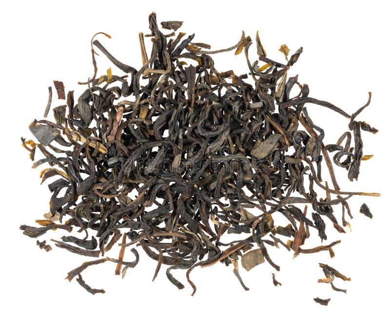 Dried Tea Leaves Isolated on White Background Texture Stock Photo ...